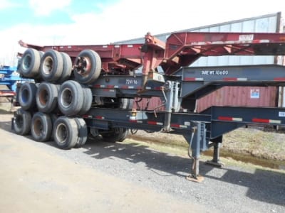 TRS sells rents + repairs 20 foot long tri-axle heavy duty chassis