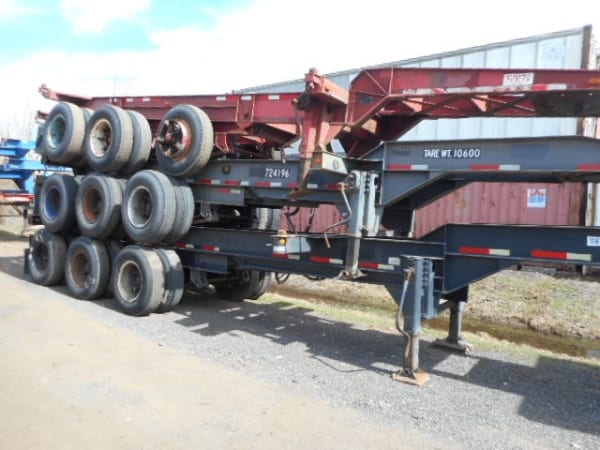 TRS sells rents + repairs 20 foot long tri-axle heavy duty chassis