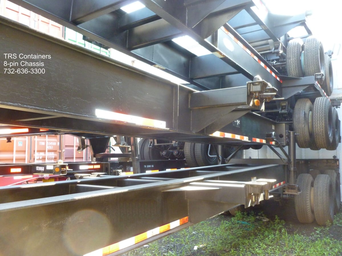 TRS sells rents + repairs used 40 foot long 8-pin lock container chassis