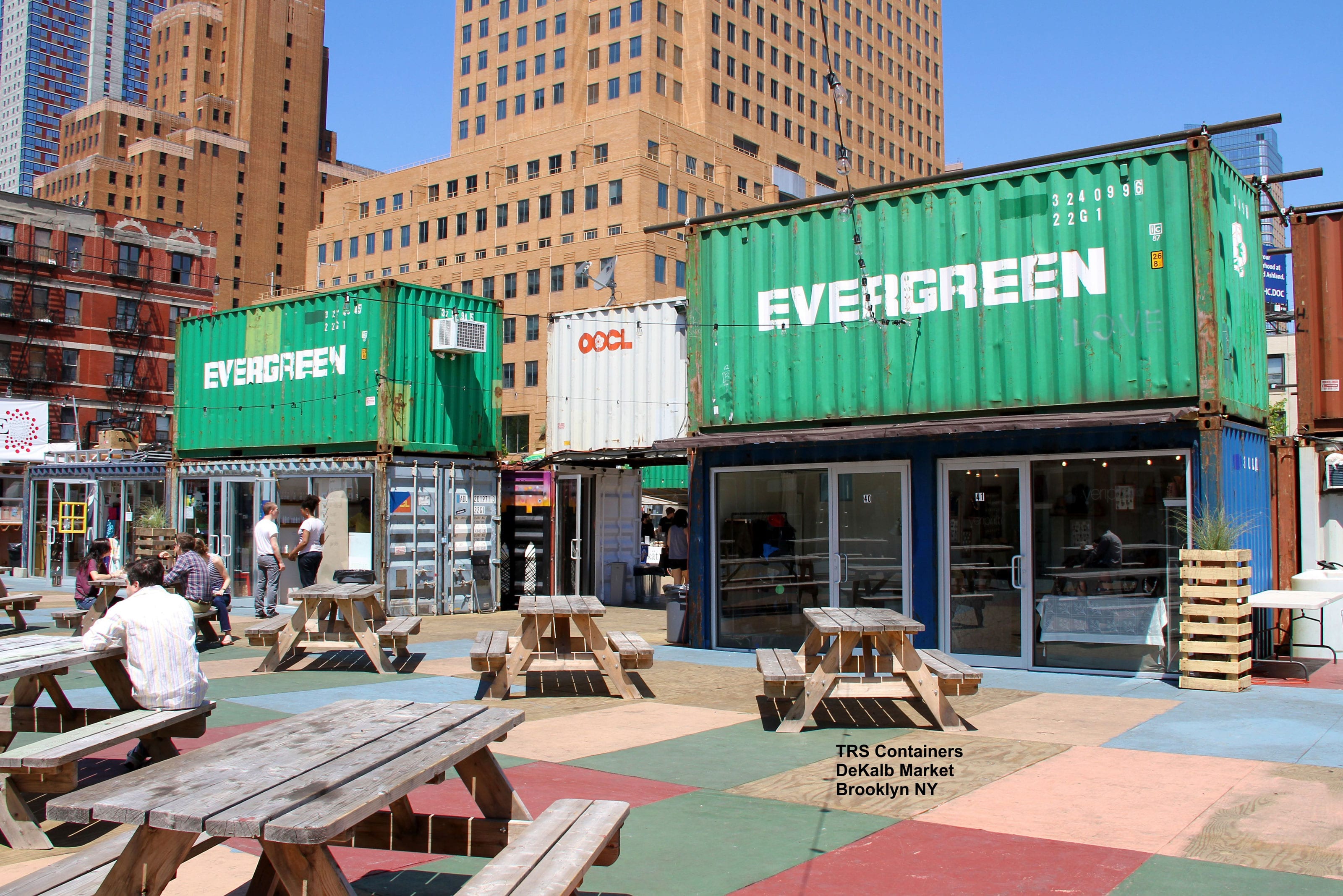 TRS modifies steel shipping containers into event kiosks, bars, houses ...